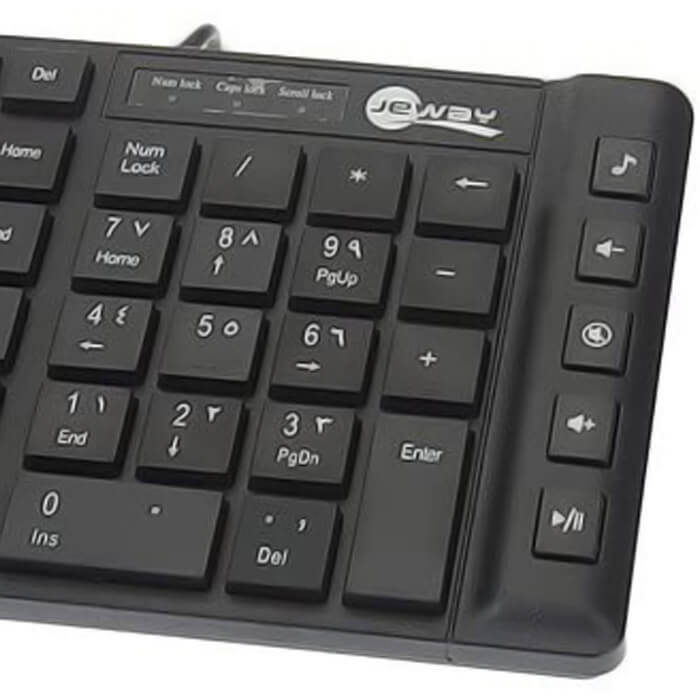 کیبورد با سیم جی وی Jeway JK-8226 | هدیش