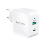 قیمت، خرید و مشخصات کامل شارژر دیواری راوپاور 2 پورت 65 وات RP-PC133